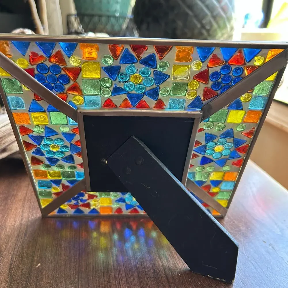 Unbranded | Accents | Mosaic Glass Tile Picture Frame Holds 35 Square ...